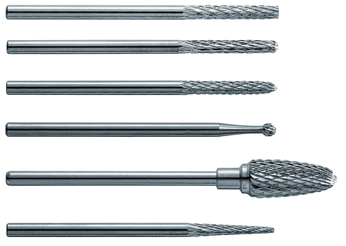Super hard metal burs, with cross toothing cut, coarse, Form ...